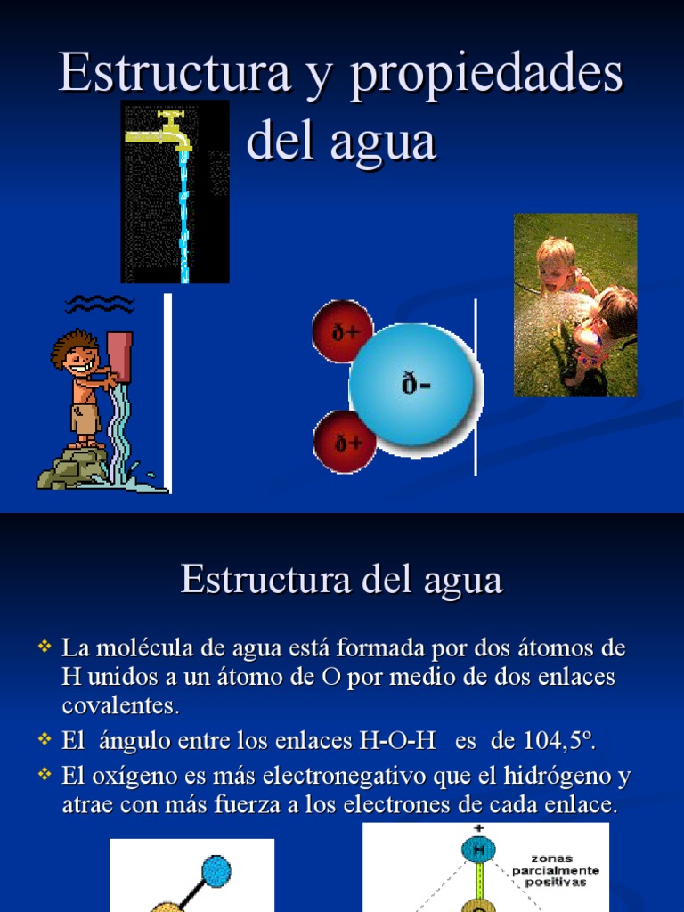 Estructura y Propiedades Del Agua | PDF | Propiedades del agua | Fuerza ...