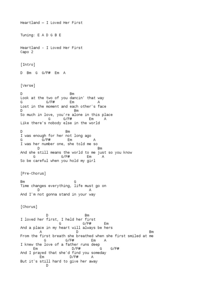 I Loved Her First | PDF | Song Structure | Songs