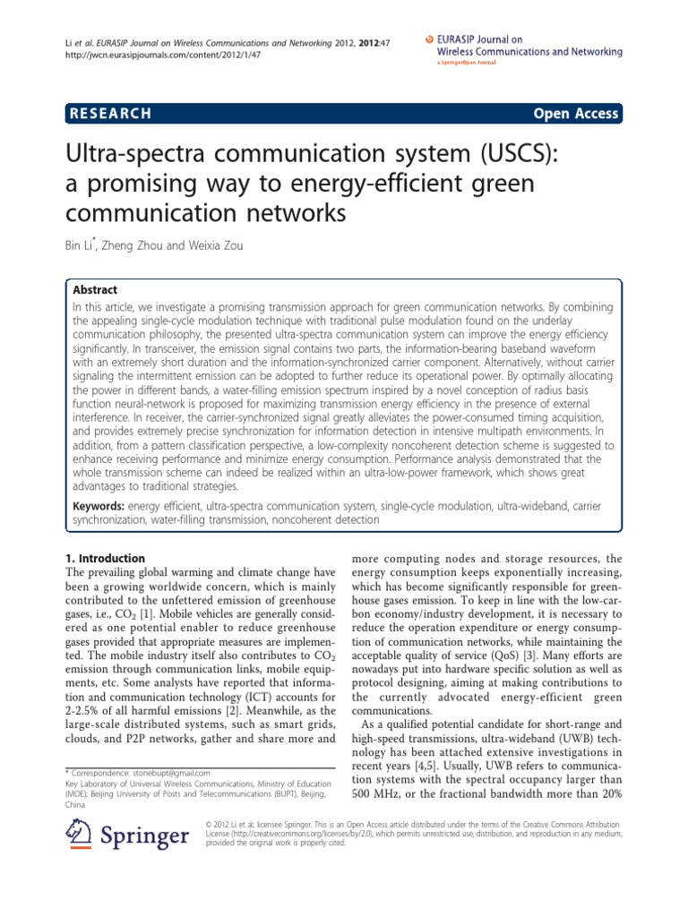 Ultra-Spectra Communication System (USCS) : A Promising Way To Energy ...