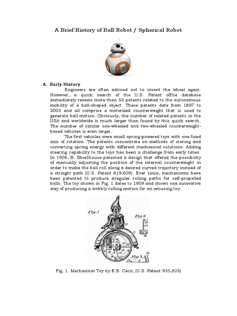 A Brief History of Spherical Robot (AutoRecovered) | PDF | Carnegie ...
