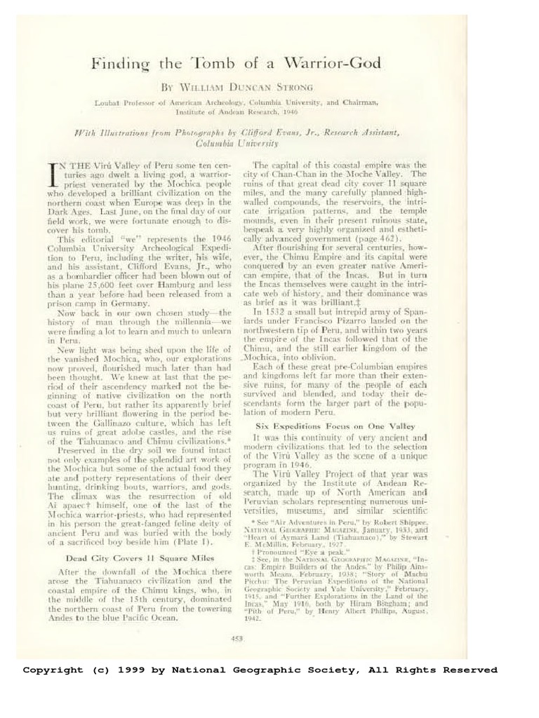 VIRÚ - (1947, William Duncan Strong, National Geographic, Vol 91, #4 ...