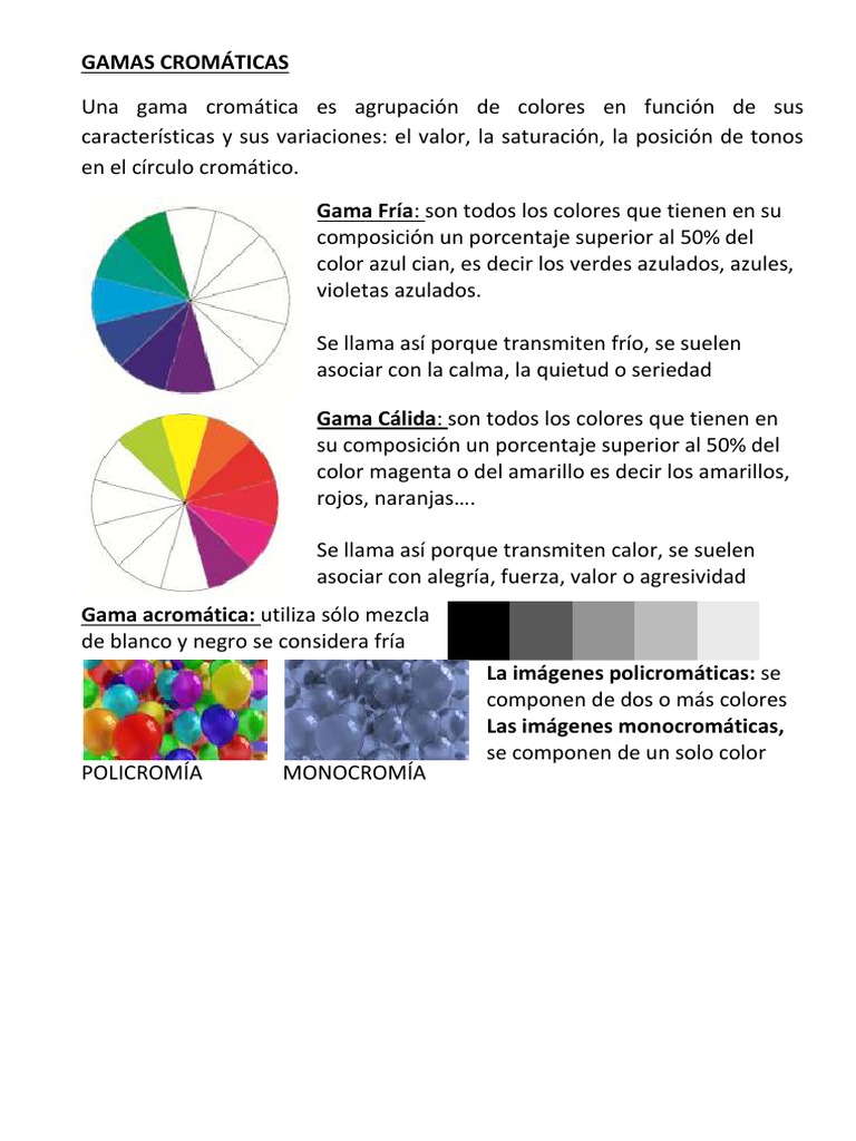 GAMAS CROMaTICAS Y ARMONiAS DE COLORES | PDF