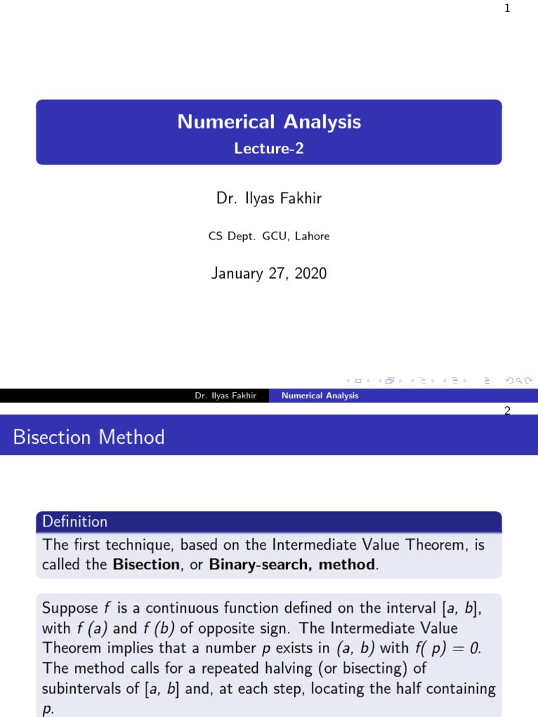 Lecture 2 PDF | PDF | Numerical Analysis | Algorithms