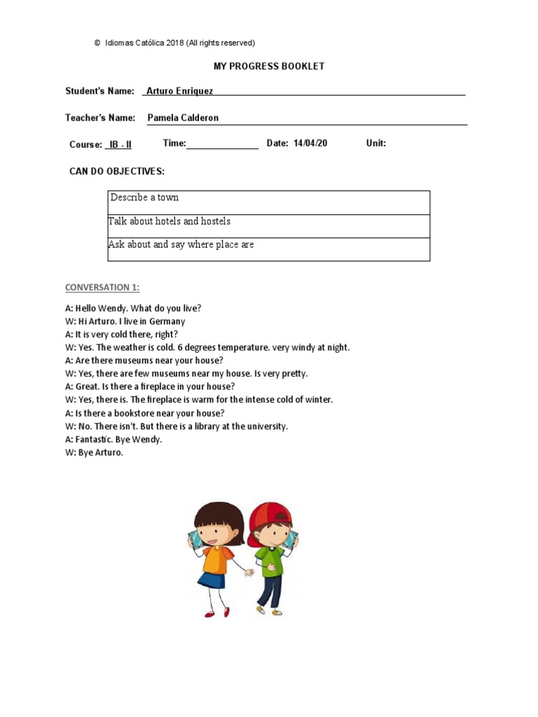 My Progress Booklet Template Ie-Ib 2 | PDF | Hotel And Accommodation ...