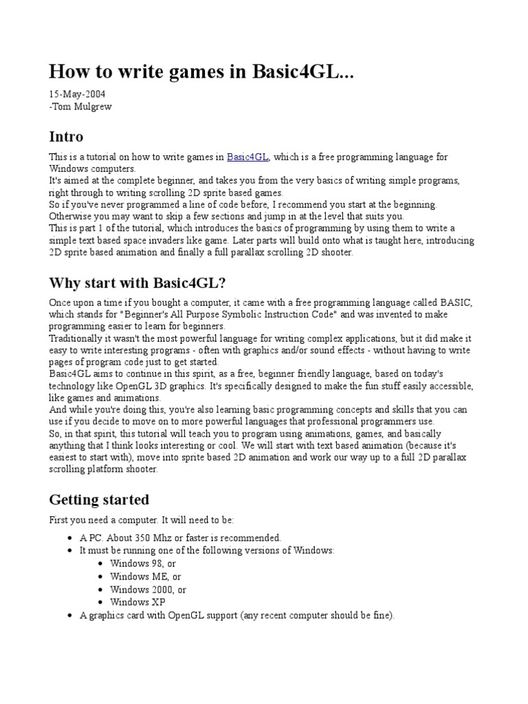 Write Game 01 | PDF | Variable (Computer Science) | Parameter (Computer ...