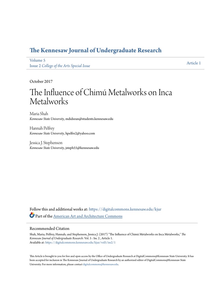 Chimú Influence on Inca Metalworks | PDF | Inca Empire | Machu Picchu