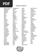 Character Traits Word Wall | PDF