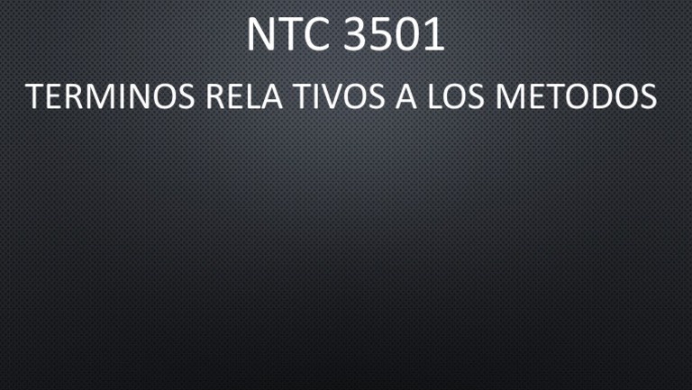 NTC 3501 | PDF