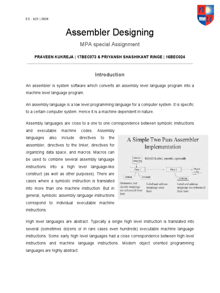 Report MPA On Assembler in C++ | PDF | Assembly Language | Computer Program