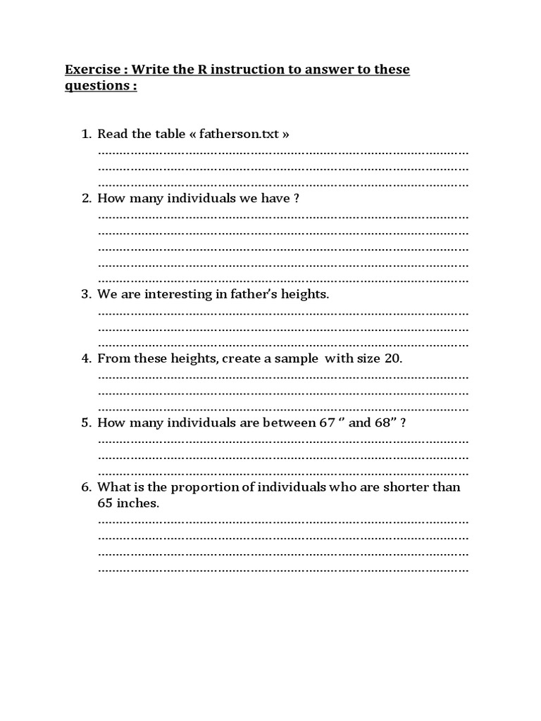 Exercises Histograms PDF | PDF