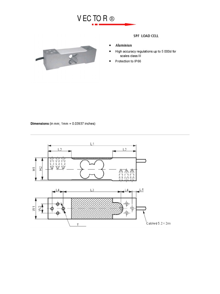 Celda de Carga Vector SPF | PDF | Electrical Resistance And Conductance ...