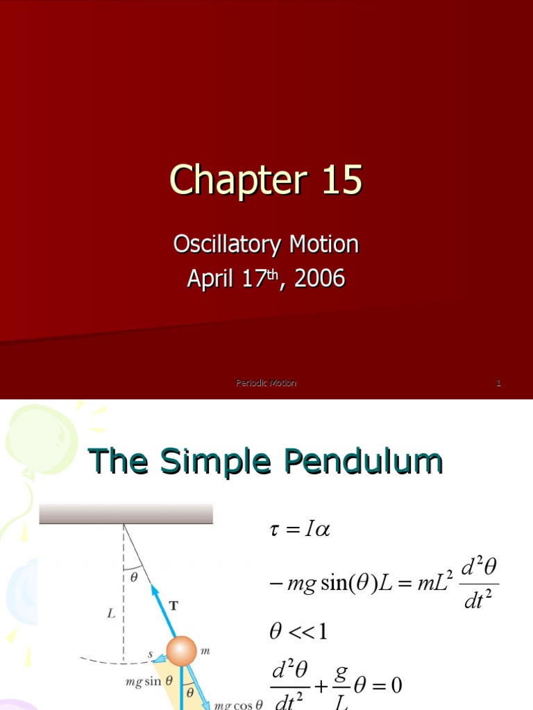 Periodic Motion | PDF | Oscillation | Resonance