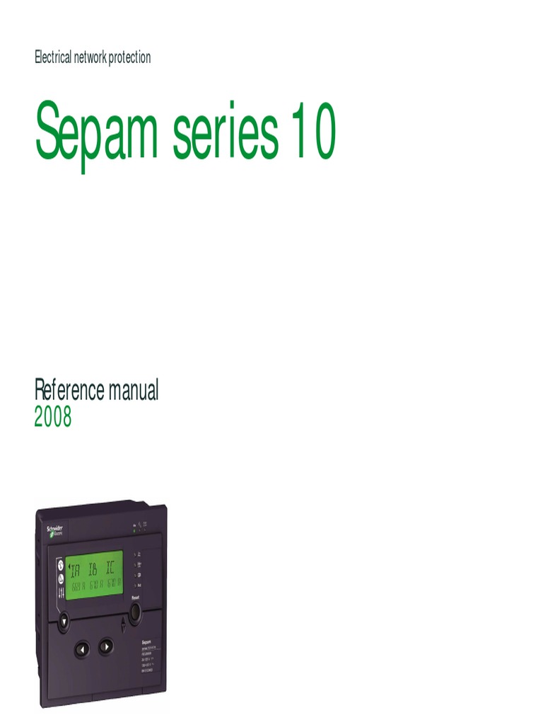 Manual Do Sepam 10 PDF | PDF | Power Supply | Relay