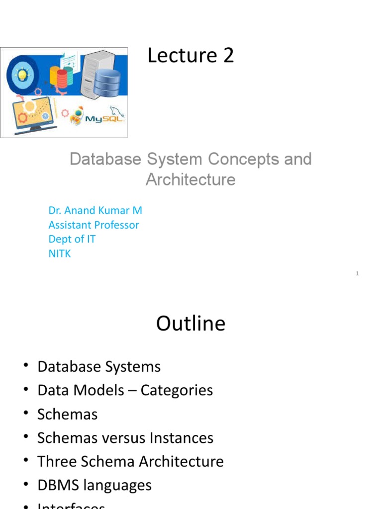 Anand Kumat Lec-2 DB Systems | PDF | Conceptual Model | Data Model