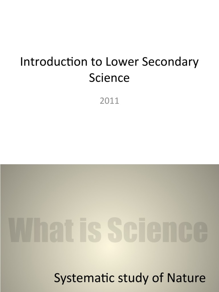 Introduction to Lower Secondary Science | PDF