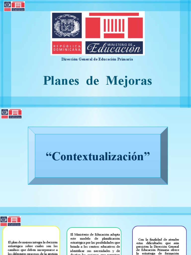 Planes de Mejora DGEP | PDF | Plan de estudios | Evaluación