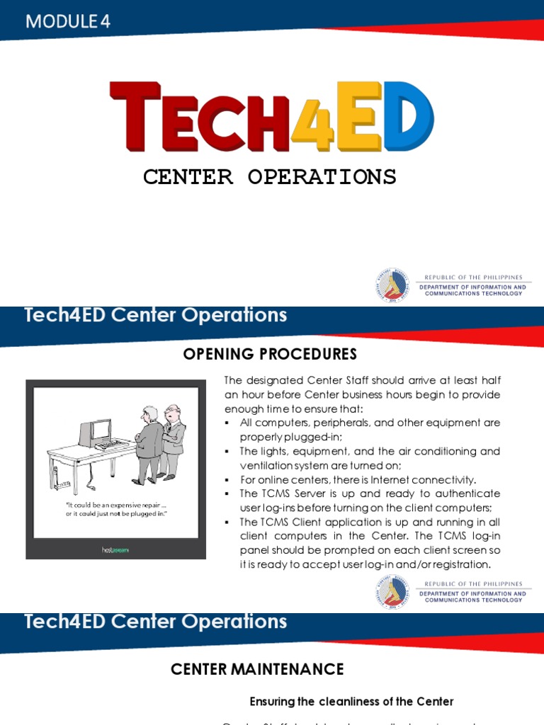 Tech4ED Center Operations Guide | PDF | Client (Computing) | Server ...