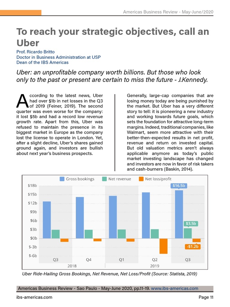 To Reach Your Strategic Objectives, Call An Uber | PDF | Customer ...