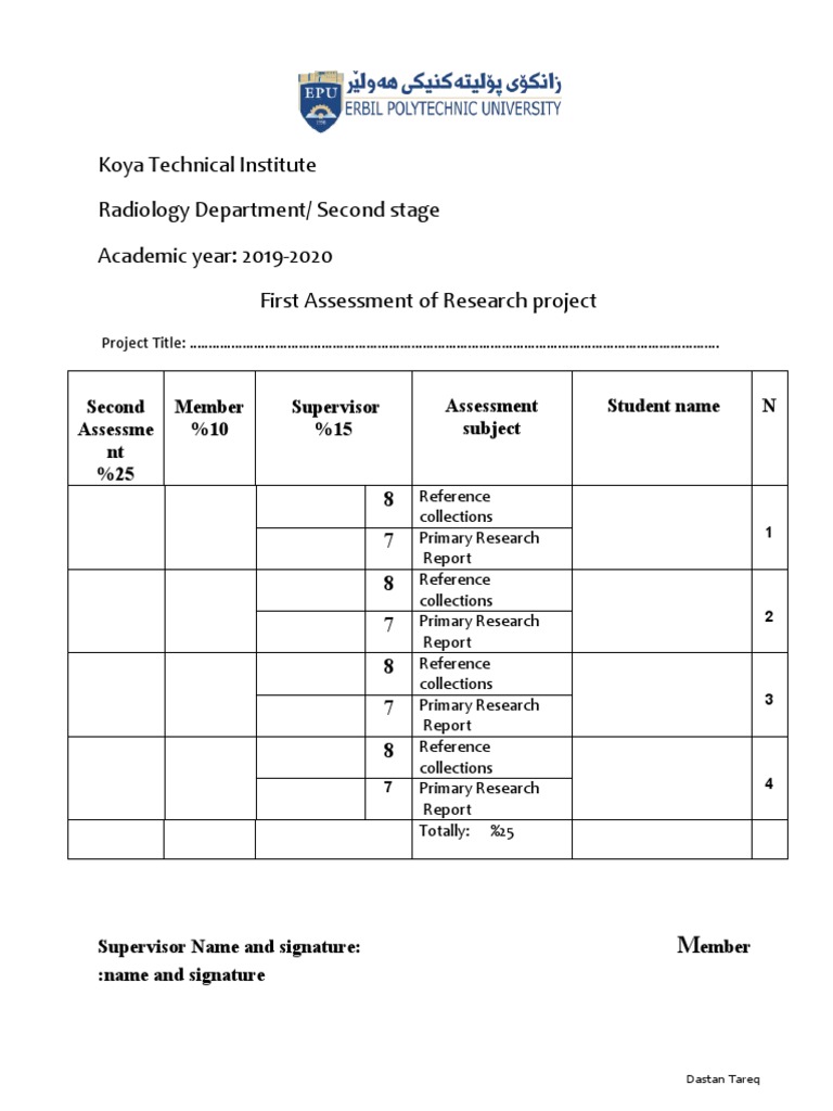 Koya Technical Institute Radiology Department/ Second Stage Academic ...
