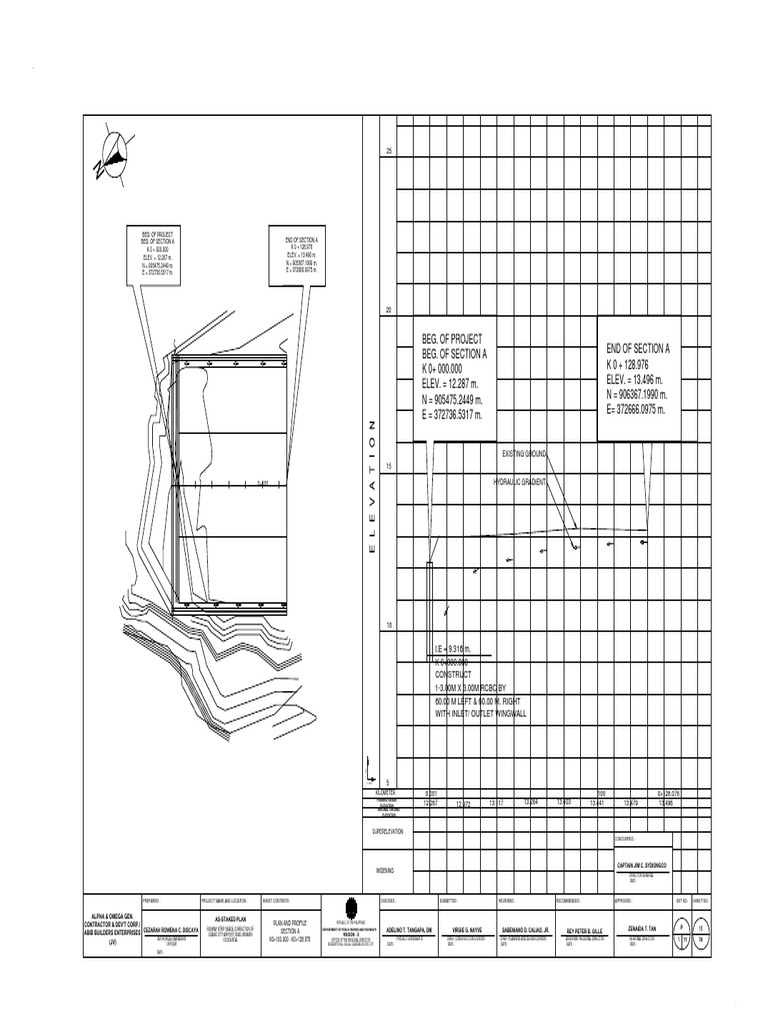 As-Staked Plan and Profile for Runway Strip Showing Beginning and ...