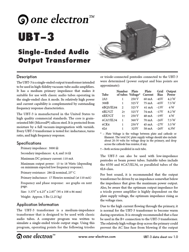 Ubt3 10 PDF | PDF | Vacuum Tube | Transformer