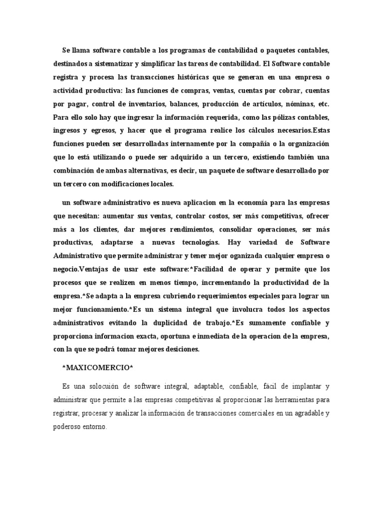 Software Contable: Definición y Ejemplos | PDF | Business | Economias