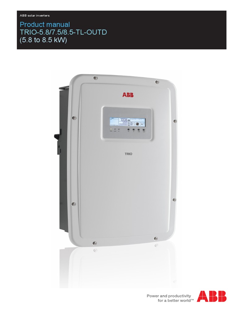 TRIO-5.8 - 7.5 - 8.5-TL-OUTD-Product Manual EN-RevD PDF | PDF ...