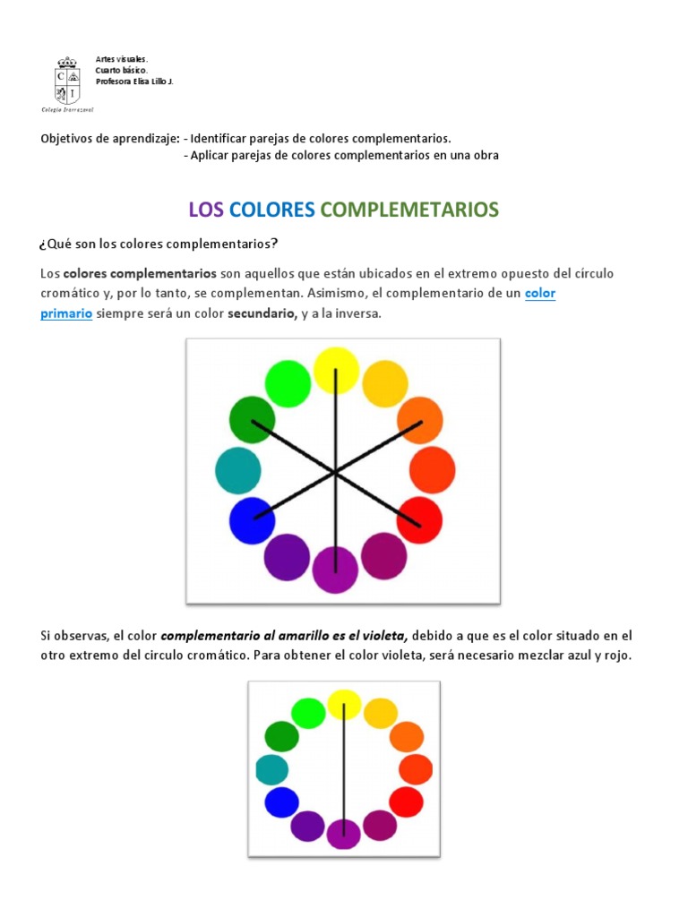 Los Colores Complemetarios | PDF | Color | Rojo