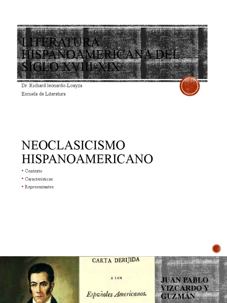 Literatura Hispanomaericana Del Siglo XVIII-XIX Clase Neoclasicismo | PDF