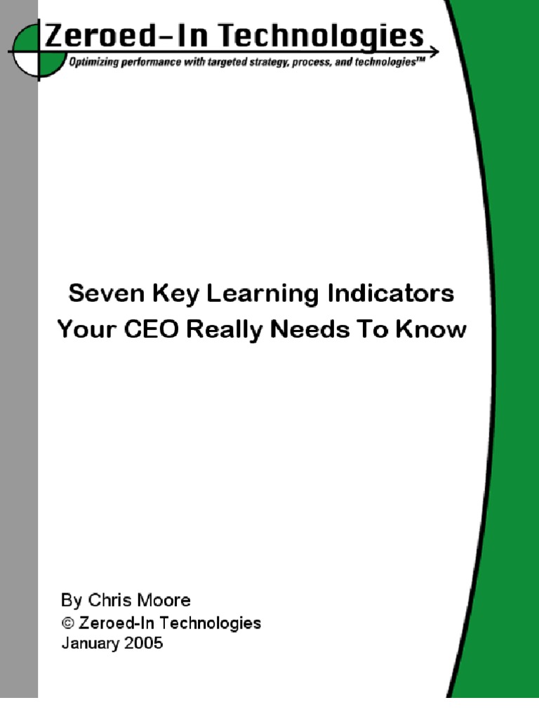 Seven Key Learning Indicators Your CEO Really Needs To Know | Download ...