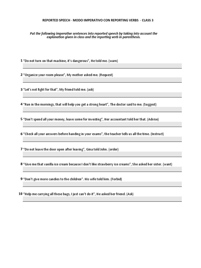 Reported Speech 3 | PDF | Syntax | Morphology