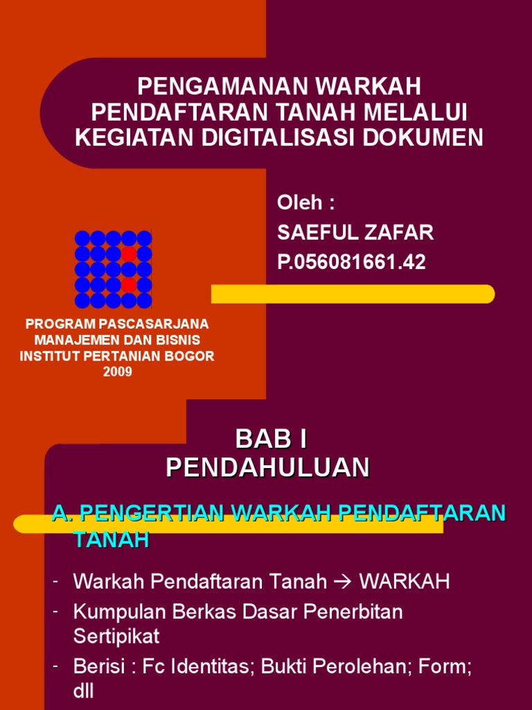 Pengertian dan Pengelolaan Warkah Tanah | PDF | Perangkat Lunak ...
