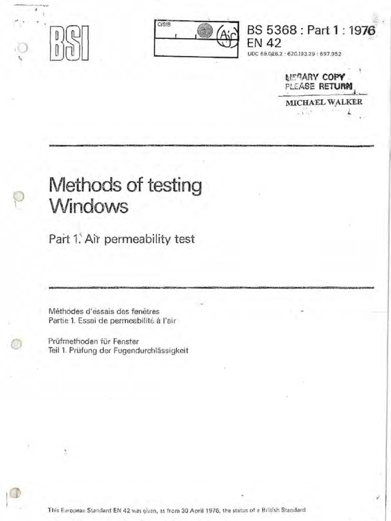 BS 5368-1 | PDF | Pressure | Physical Quantities