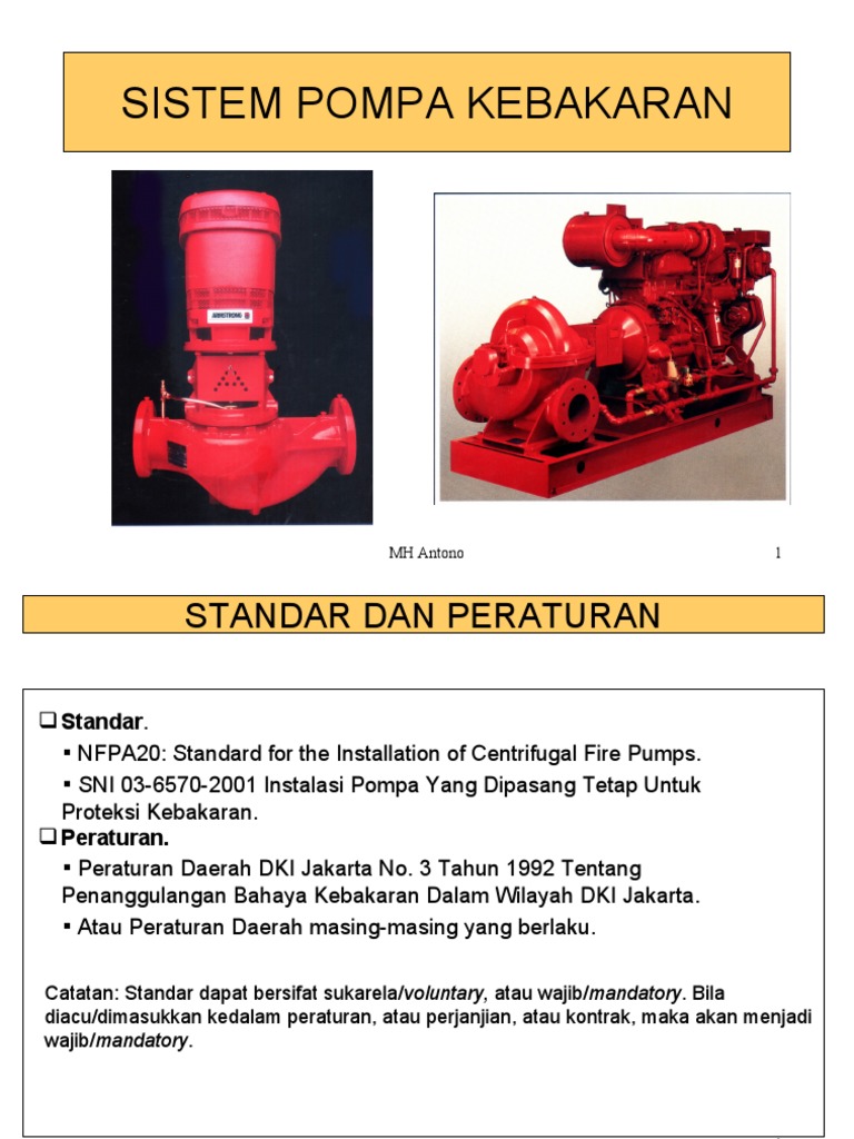 Sistem Pompa Kebakaran | PDF