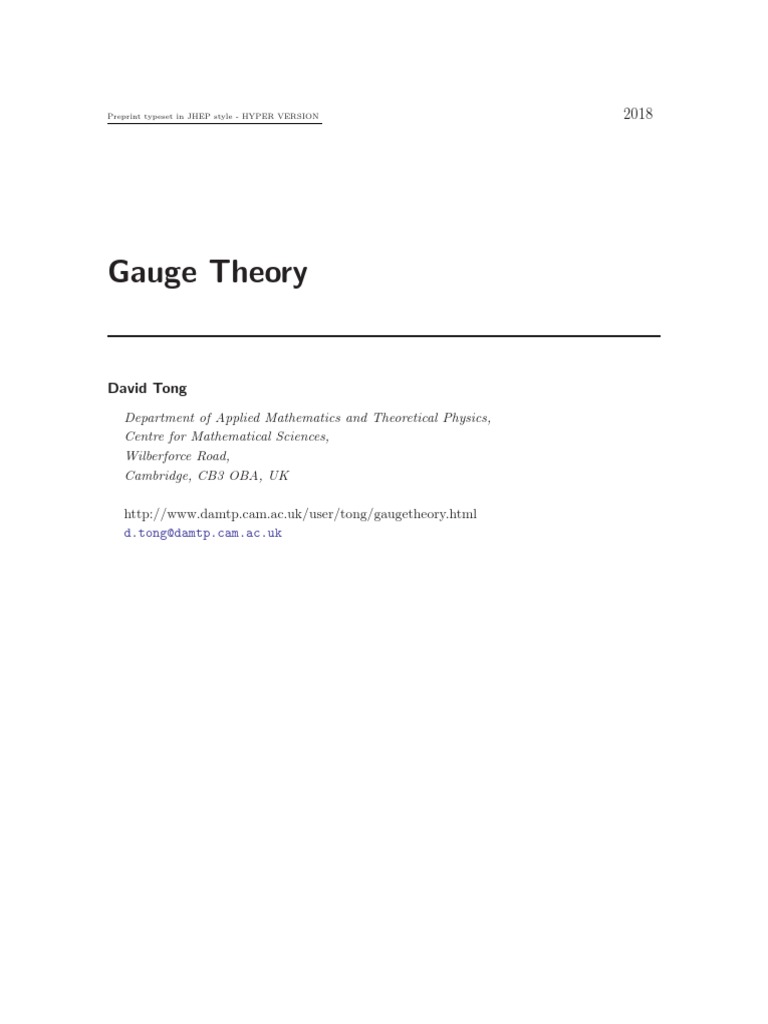 Gauge Thoery | PDF | Quantum Chromodynamics | Gauge Theory