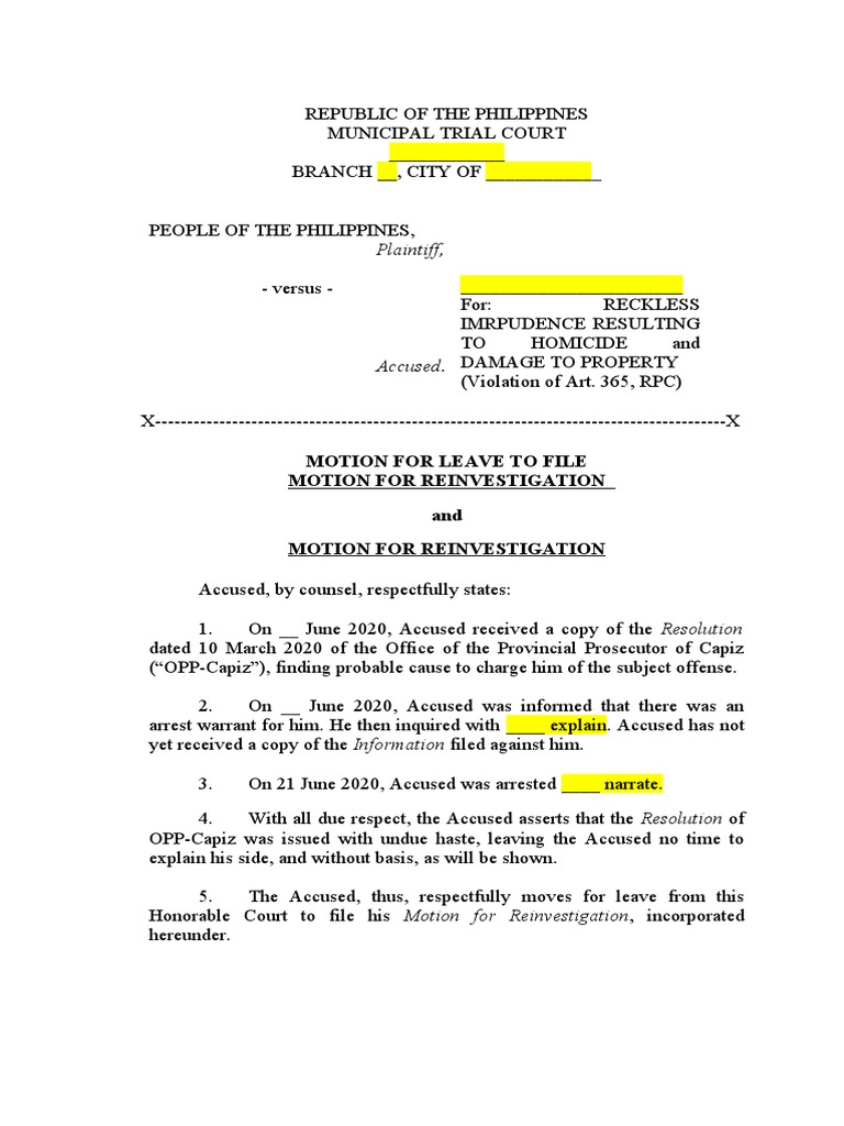 Motion For Leave To File Rejoinder With Rejoinder | PDF | Courts | Virtue
