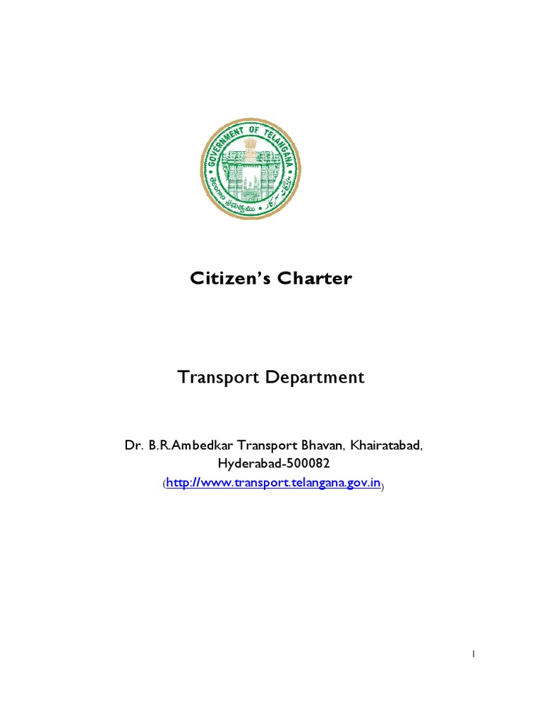 Citizen Charter PDF | PDF | Driver's License | Vehicles