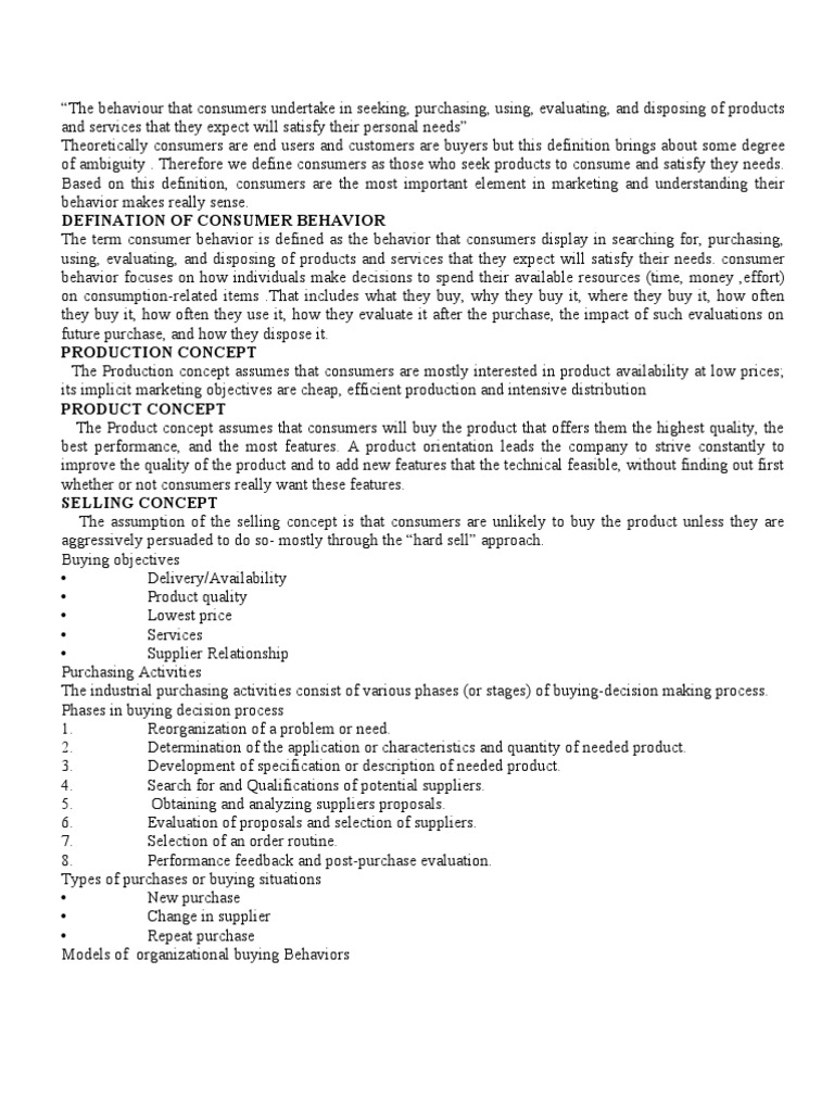 Consumer Behaviour | PDF | Consumer Behaviour | Behavior