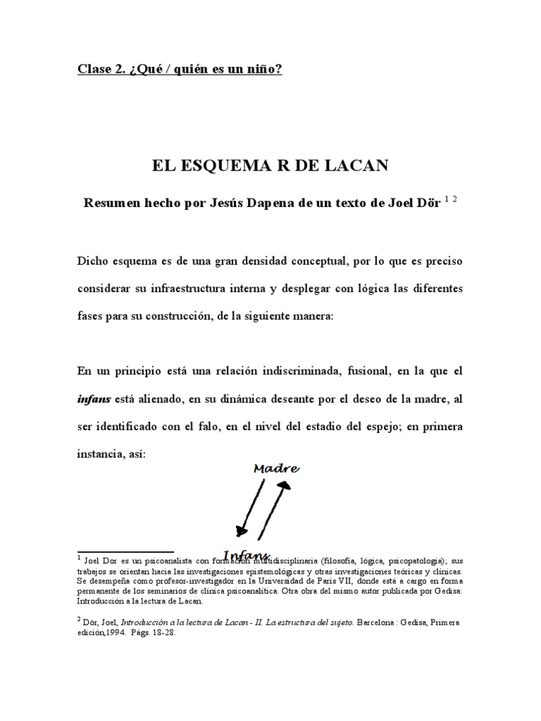 El Esquema R de Lacan | PDF | Jacques Lacan | Asunto (gramática)