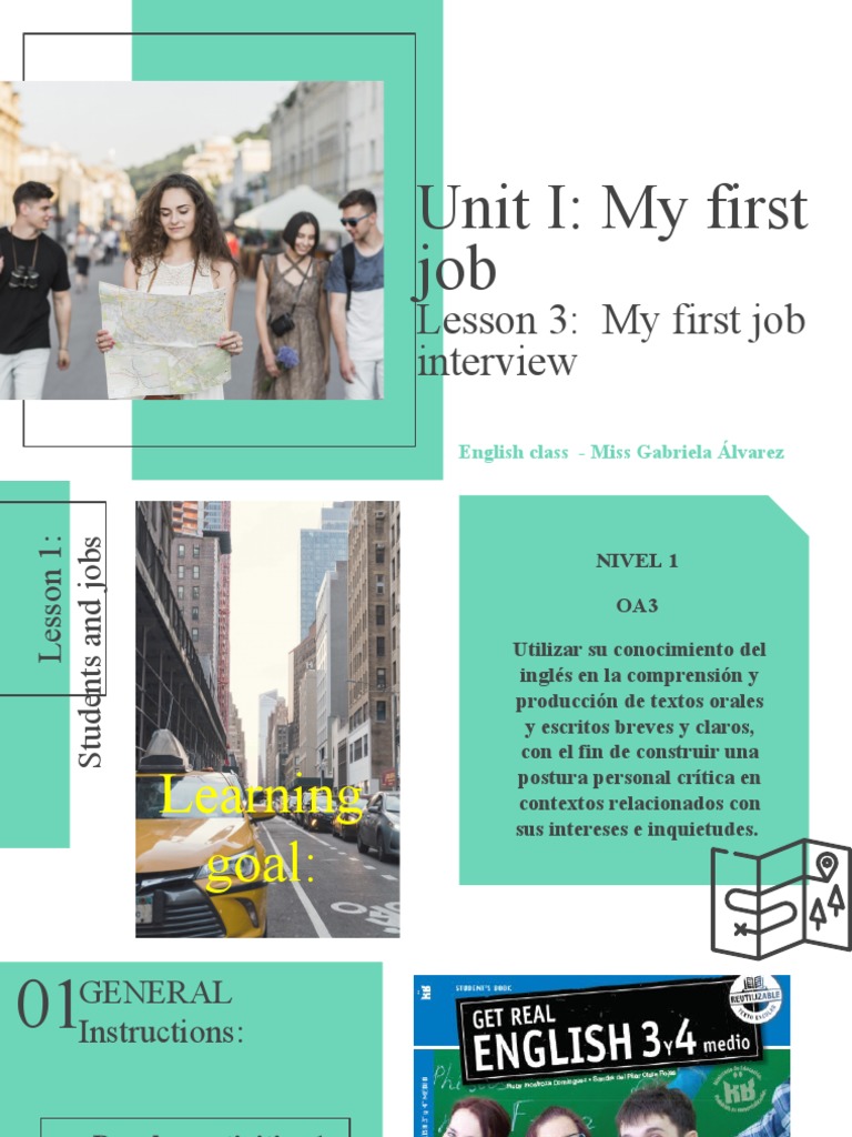 Unit I - Lesson 3 - My First Job Interview | PDF | Learning | Cognition