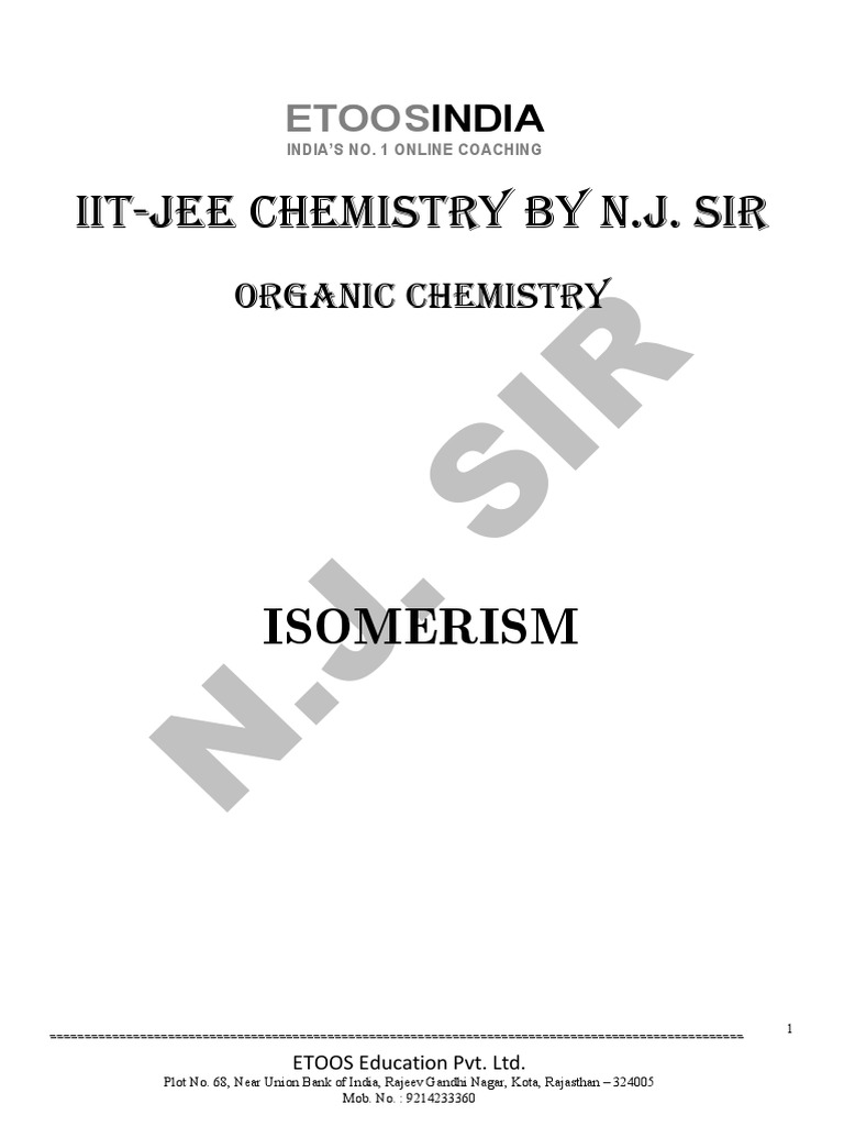 Isomerism Module PDF | PDF | Conformational Isomerism | Isomer