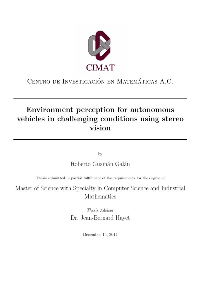 Environment Perception For Autonomous Vehicles in Challenging ...
