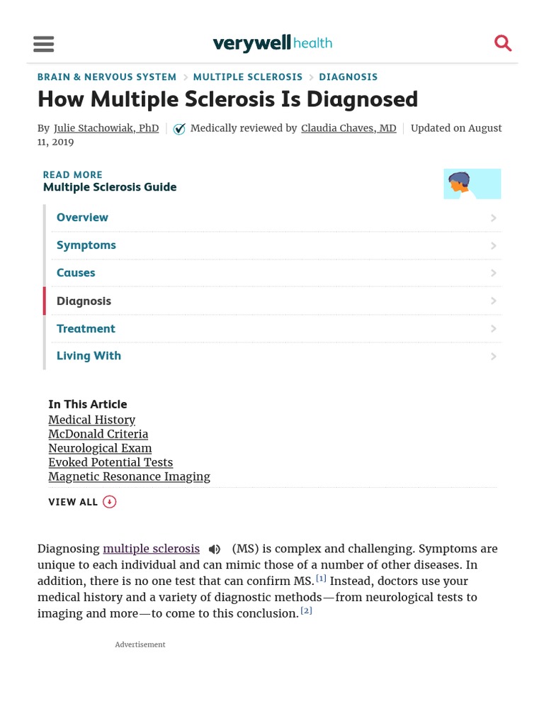 How Multiple Sclerosis Is Diagnosed | PDF