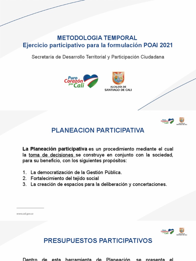POAI Metodologia Temporal | PDF | Planificación | Presupuesto