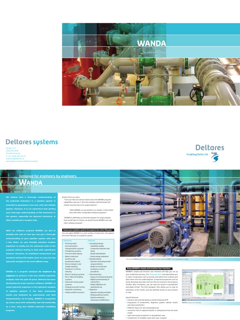 Brochure WANDA | PDF | Heat Transfer | Pipeline Transport