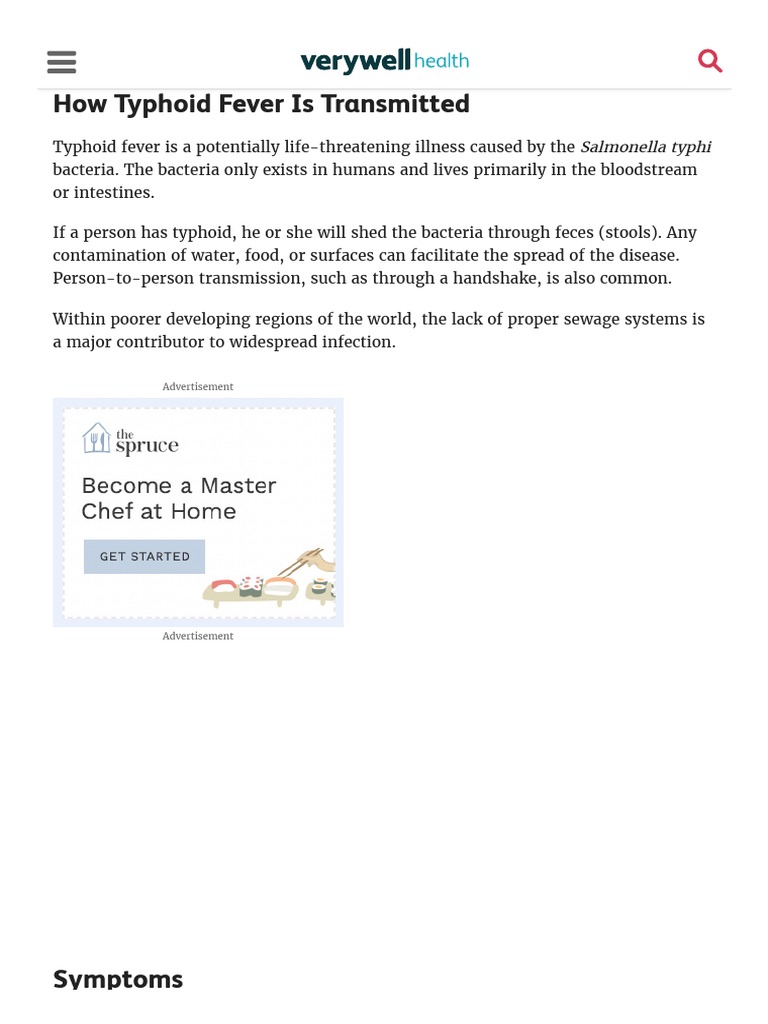 Facts About The Typhoid Vaccines Typhim Vi and Imovax2 | PDF