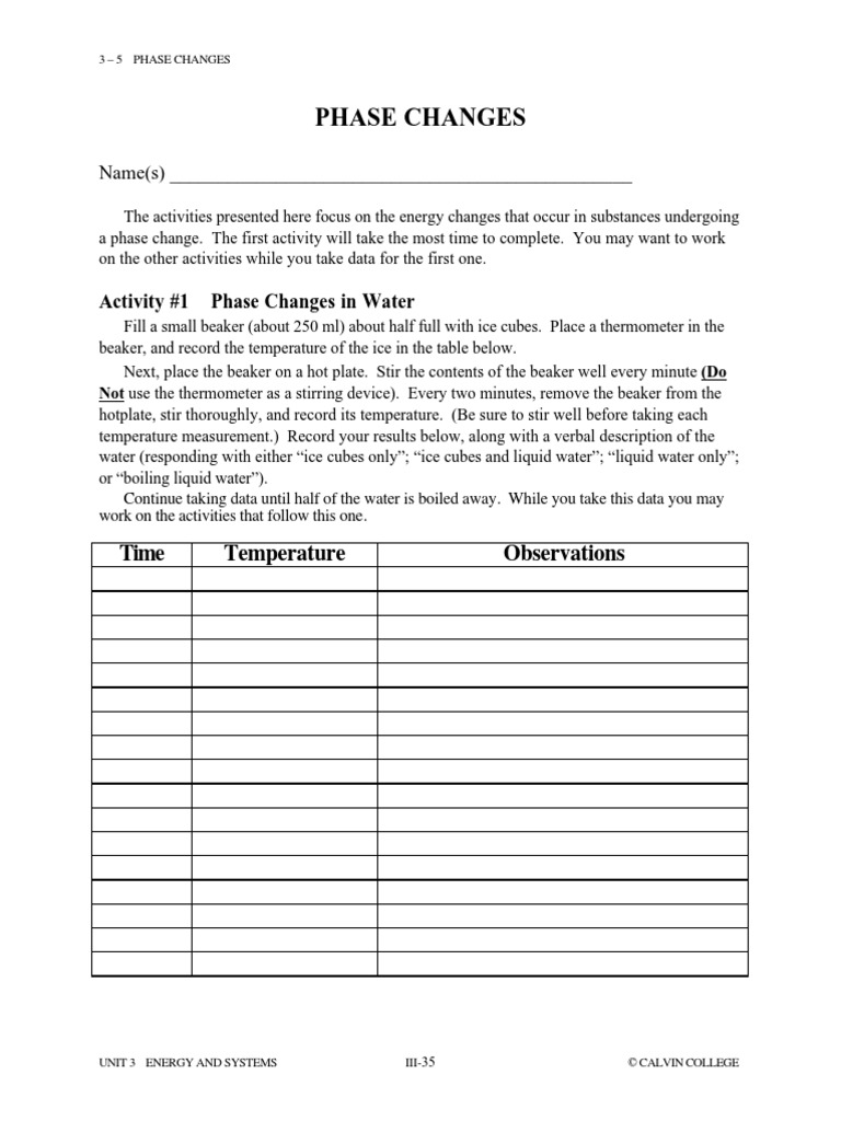 Phase Changes | PDF | Evaporation | Temperature
