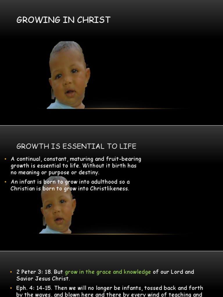 Lecture 12 Growing in Christ PDF | PDF | Jesus | Christian Belief And ...