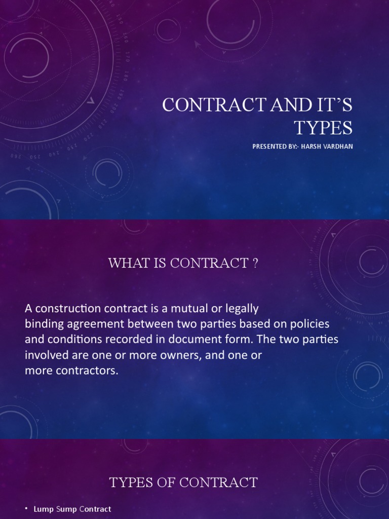 Construction Contract Types Explained | PDF | Architectural Elements | Economic Sectors