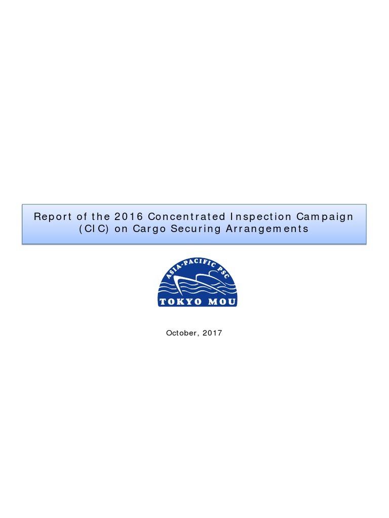 CIC Cargo Securing Arrangement Report - P PDF | PDF | Ships | Cargo